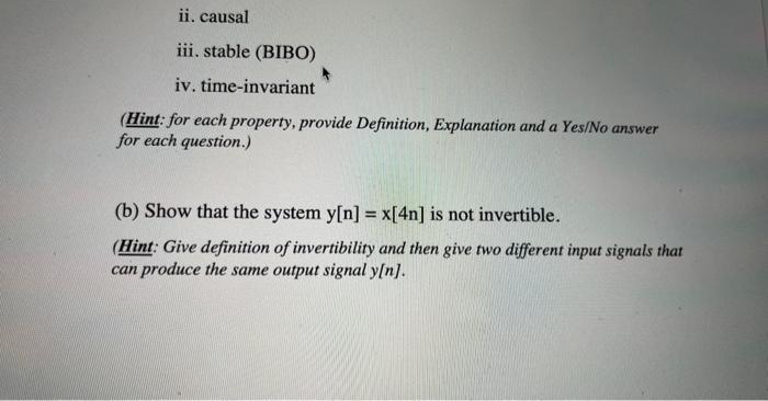 Solved 2. (a) The input-output relationship of a system is | Chegg.com