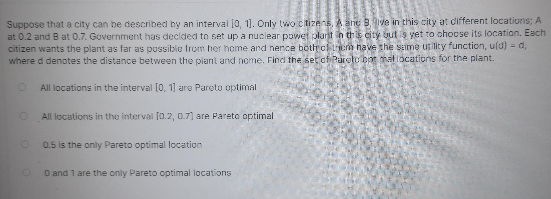 Solved Suppose that a city can be described by an interval | Chegg.com