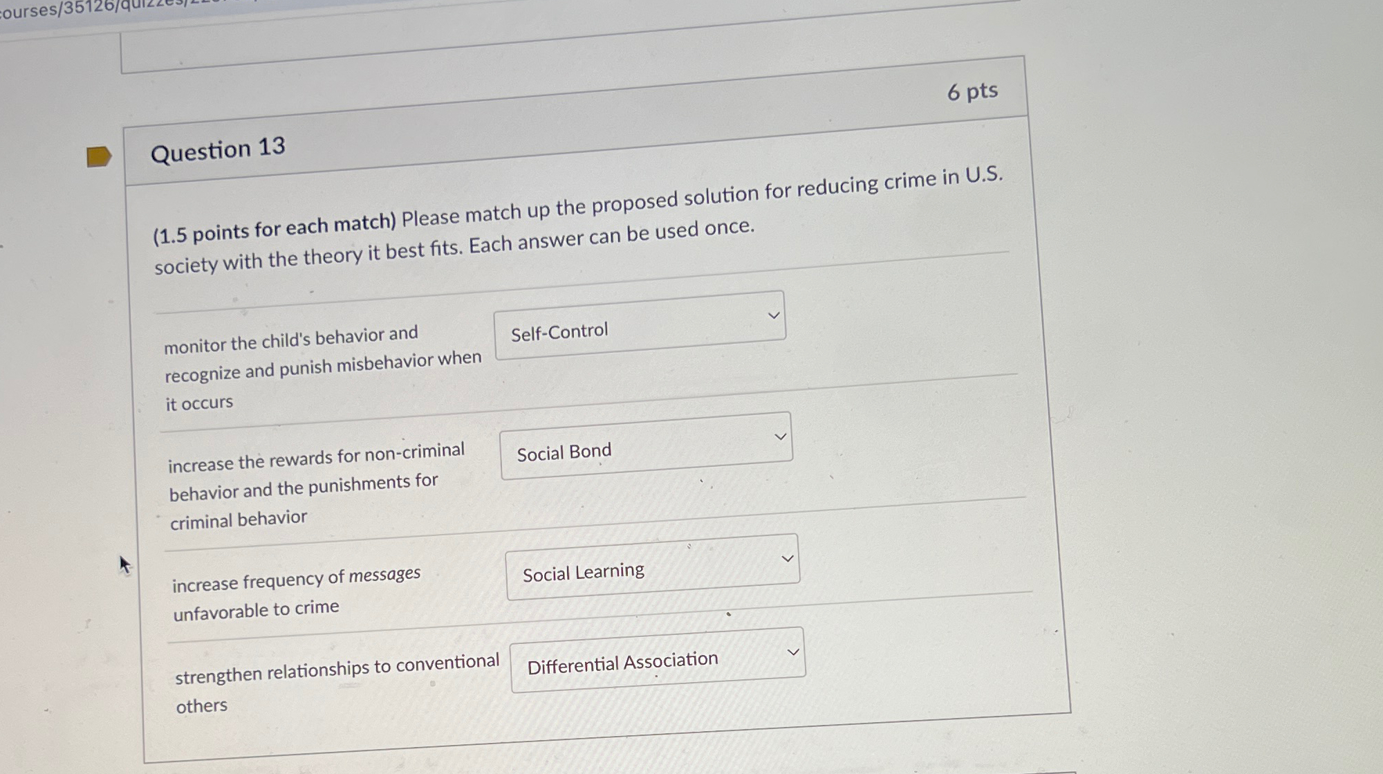 Solved Question 136 ﻿pts(1.5 ﻿points for each match) ﻿Please | Chegg.com