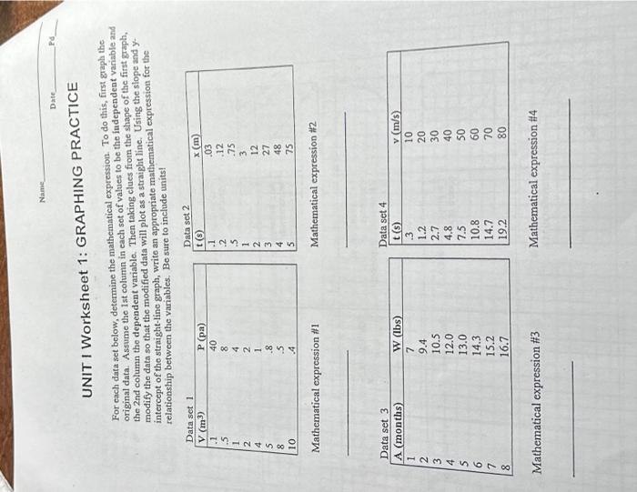 Solved •WN. 2 3 4 5 6 7 8 Data set 1 V (m³) VASARAS Data set | Chegg.com