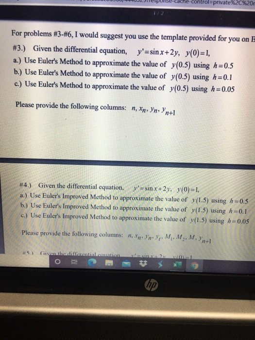 i need help with this final table from this please. | Chegg.com