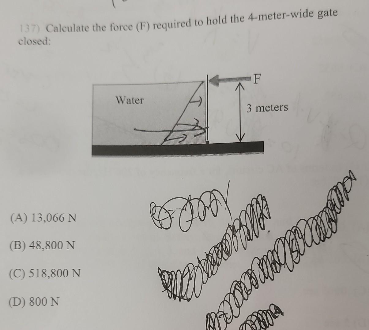 Solved Calculate the force (F) required to hold the | Chegg.com