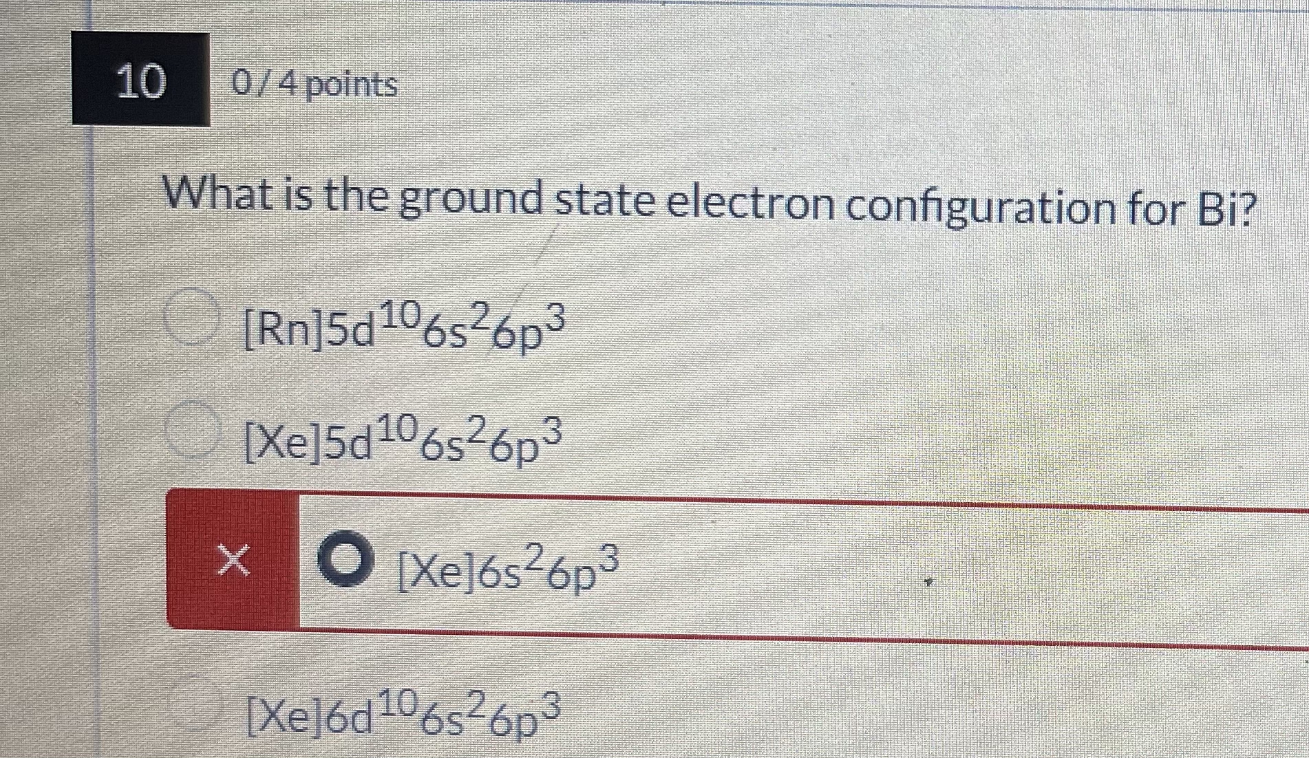 Solved What is the ground state electron configuration for | Chegg.com