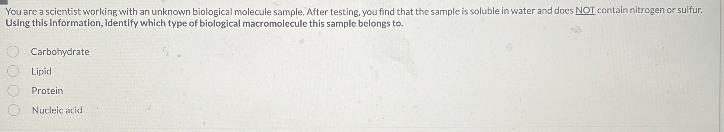 Solved You are a scientist working with an unknown | Chegg.com