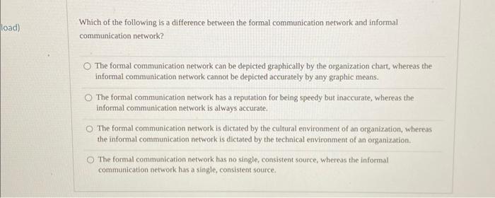 Which of the following is a difference between the | Chegg.com
