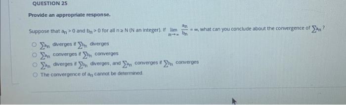 Solved Provide An Appropriate Response Suppose That An 0