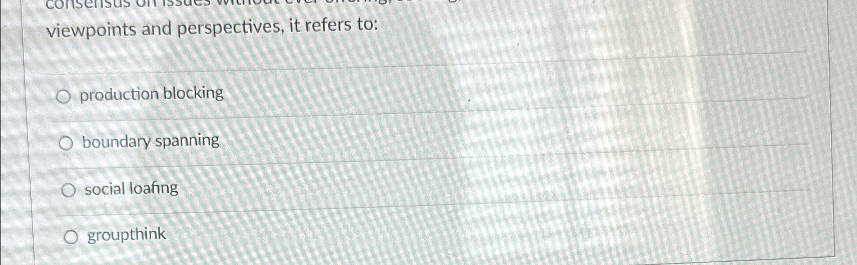 Solved viewpoints and perspectives, it refers to:production | Chegg.com