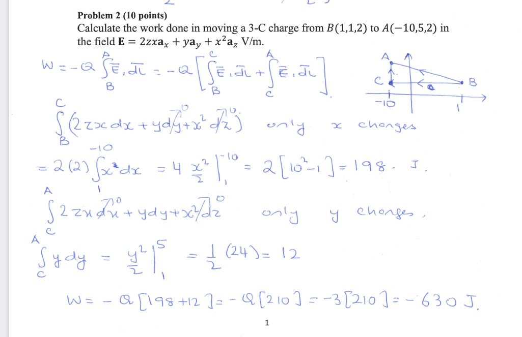 Solved For this problem ,they only solved the work for x and | Chegg.com