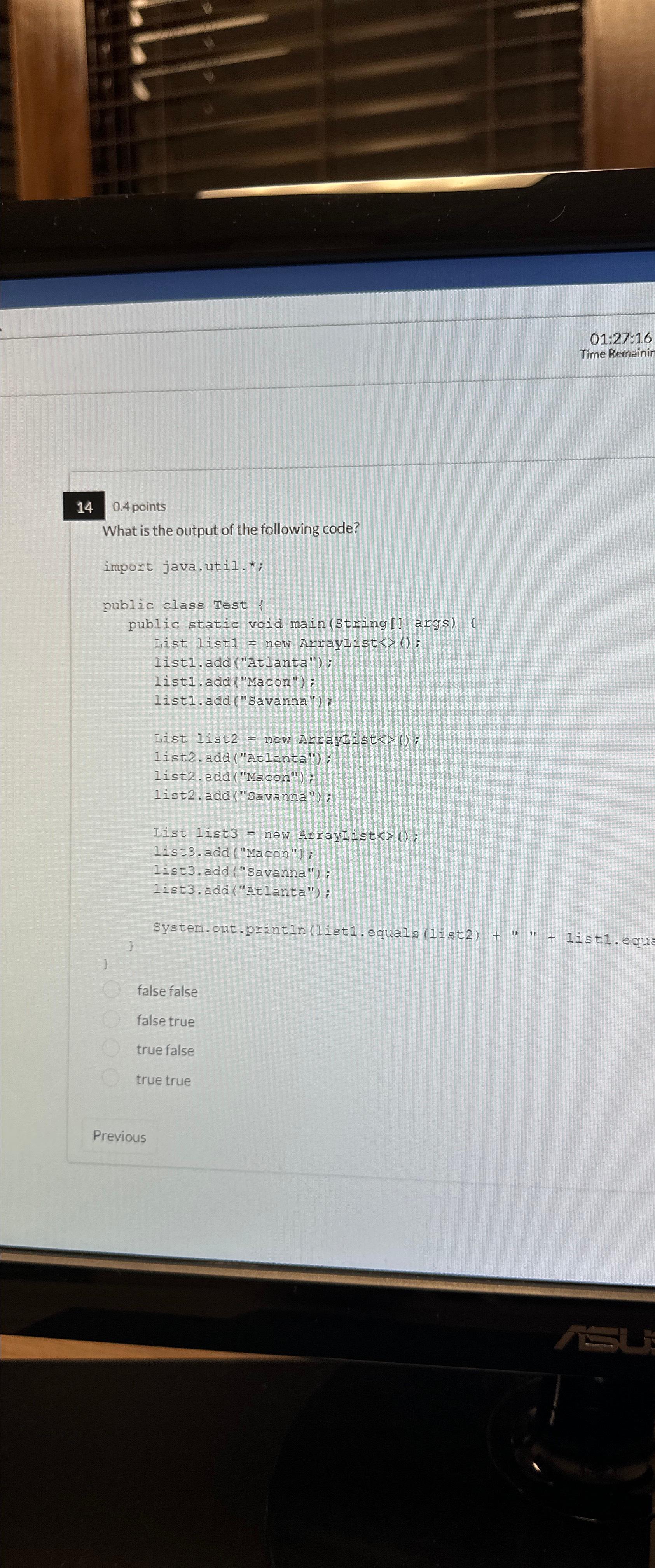 Solved 140.4 ﻿pointsWhat is the output of the following | Chegg.com