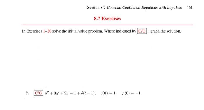 Solved Section 8 7 Constant Coefficient Equations With