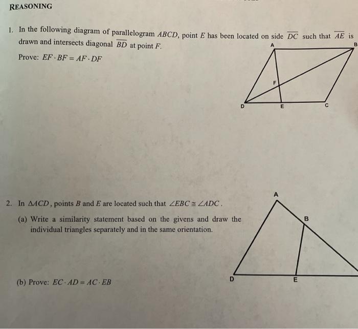 Solved Reasoning 1 In The Following Diagram Of 