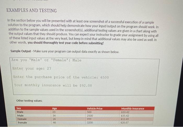 Solved Write a program that computes monthly insurance | Chegg.com