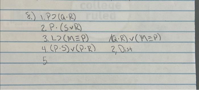 Use the eight implication rules and the five | Chegg.com