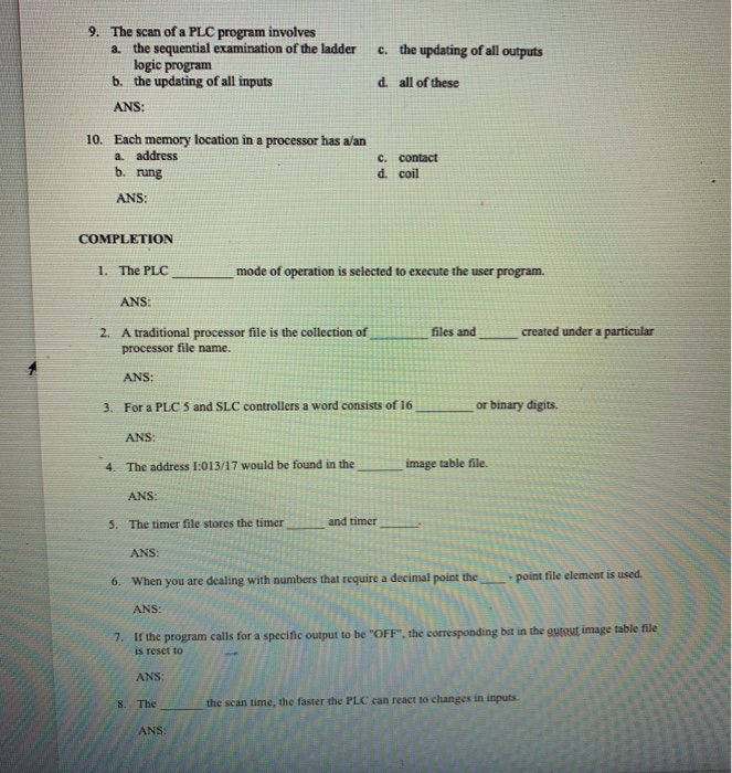 Solved TRUE/FALSE 1. A programmed normally closed contact | Chegg.com