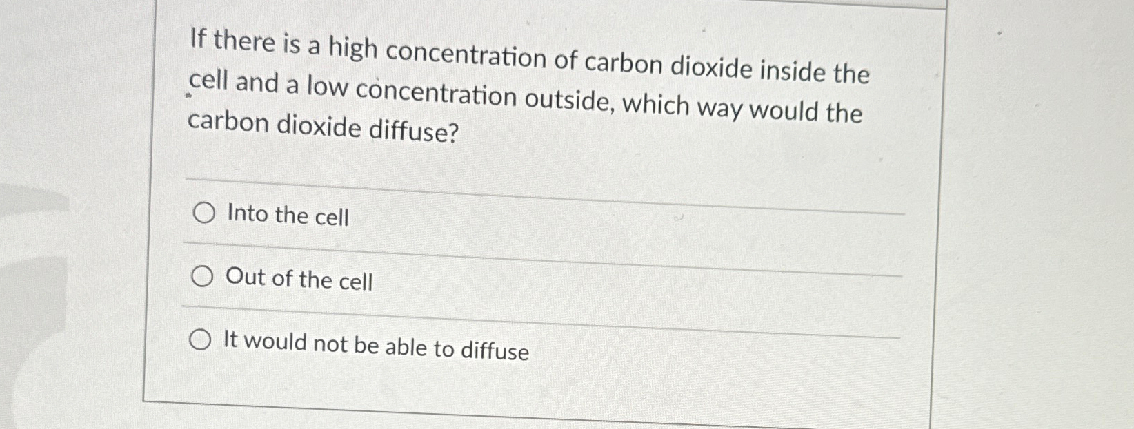 Solved If there is a high concentration of carbon dioxide | Chegg.com