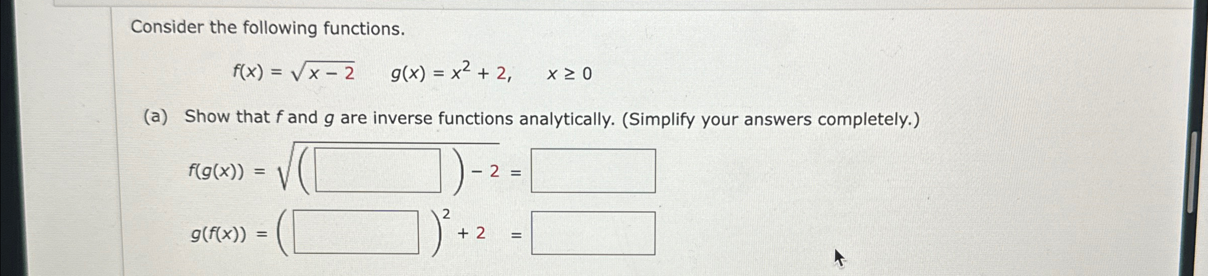 Solved Consider the following | Chegg.com