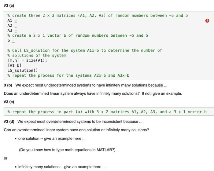 Solved The following system of linear equations is called | Chegg.com