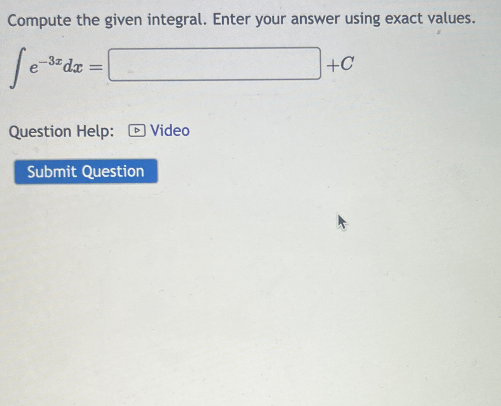 Solved Compute the given integral. Enter your answer using | Chegg.com