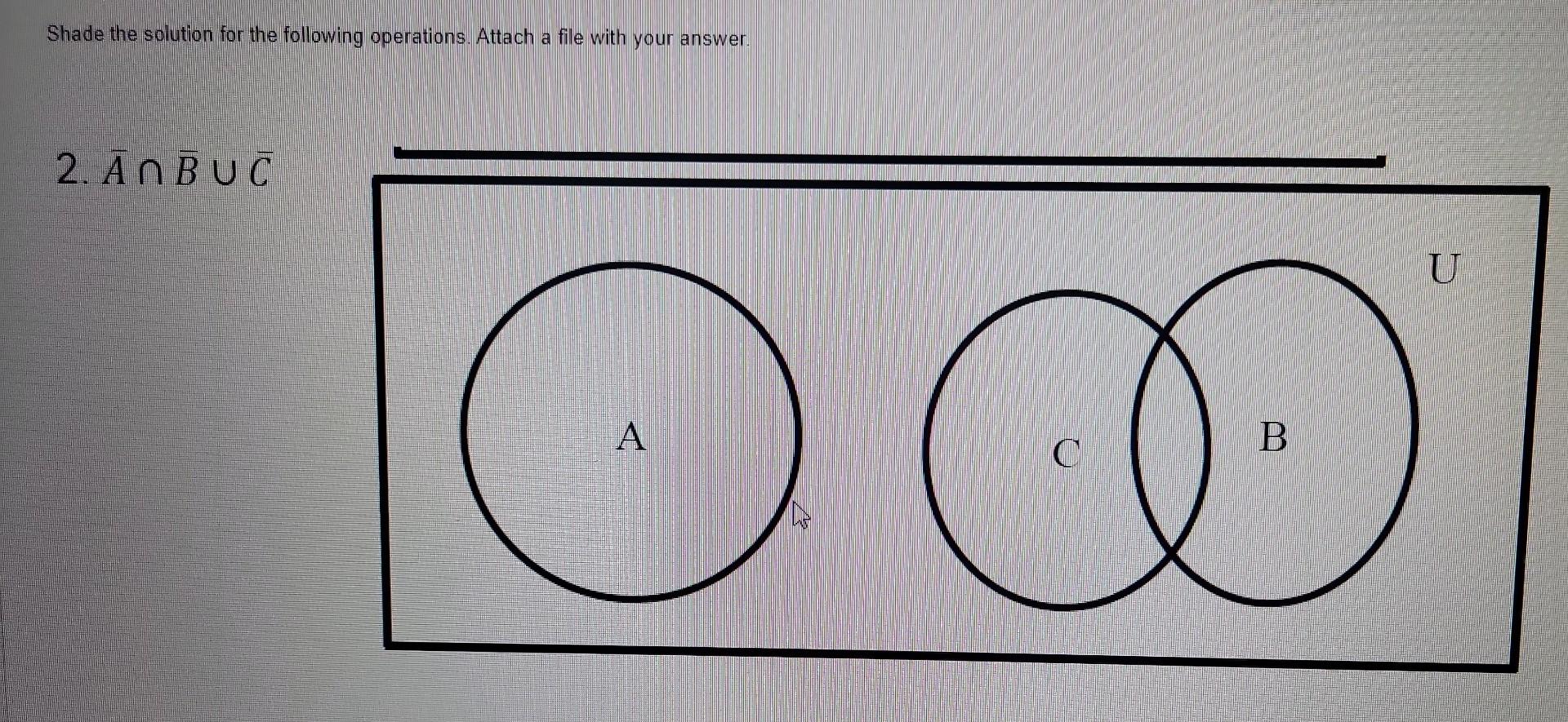Solved Shade the solution for the following operations. | Chegg.com