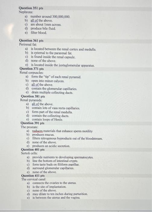 Solved Question 271 pts Which of the following is the | Chegg.com