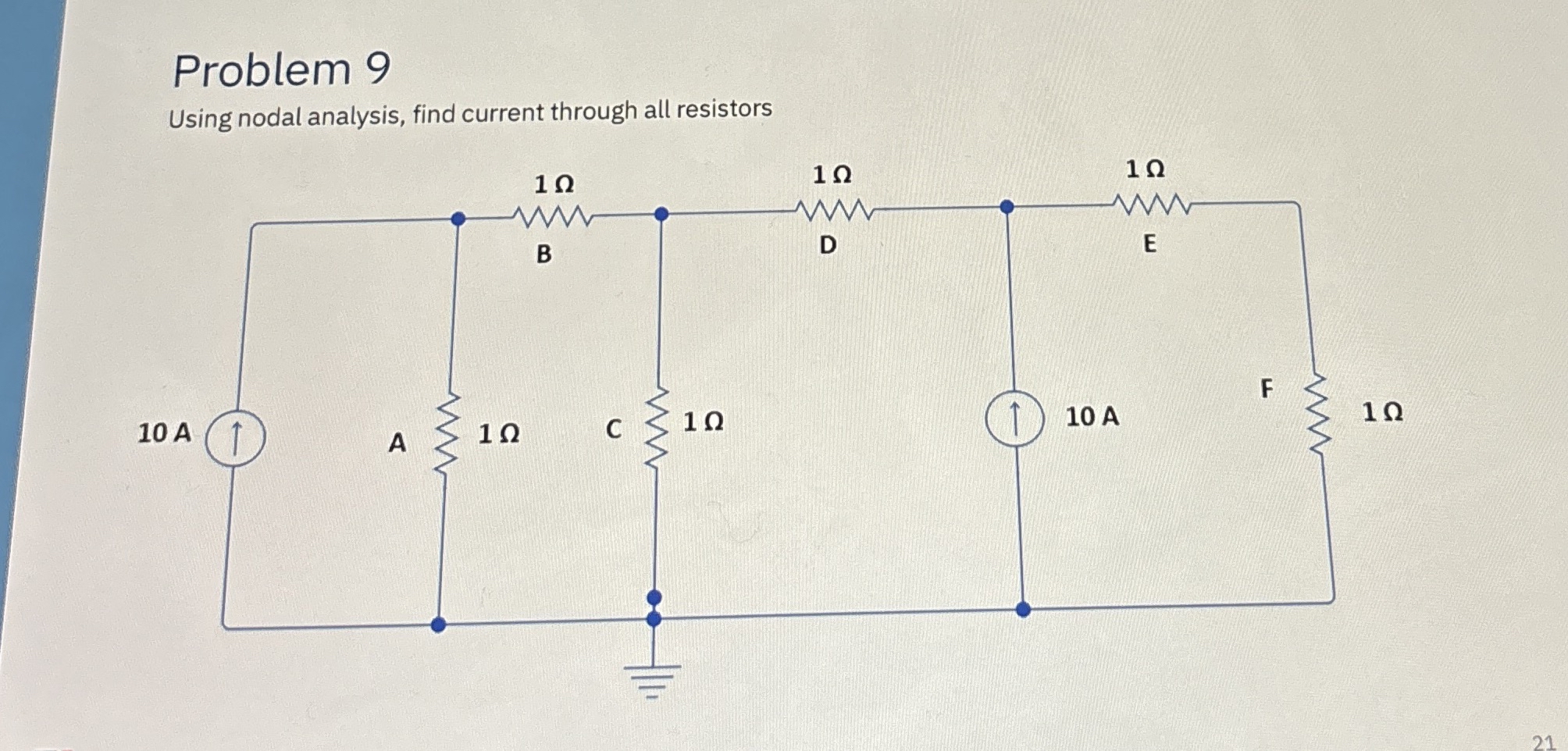 Solved Problem 9Using nodal analysis, find current through | Chegg.com