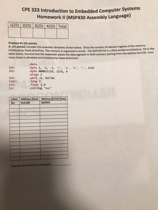 Cpe 323 Introduction To Embedded Computer Systems 