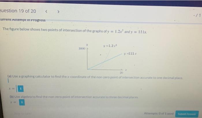 Solved question 19 of 20 -11 current Attempt in Progress The | Chegg.com