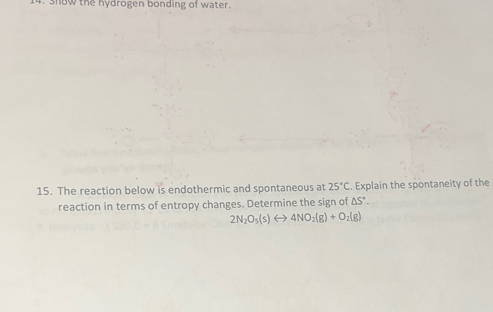 Solved The reaction below is endothermic and spontaneous at | Chegg.com