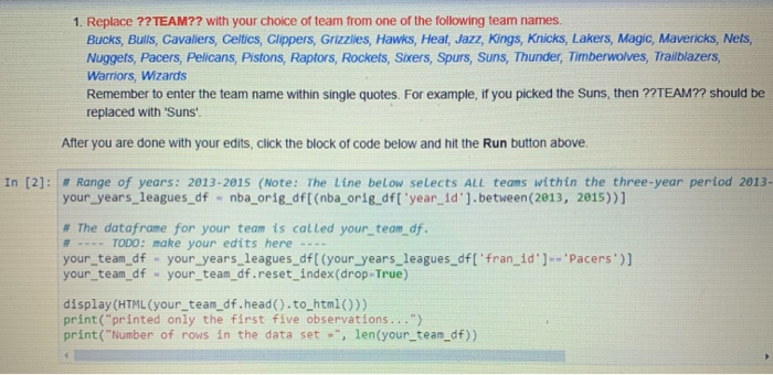Solved Edit View Insert Cell Kernel Widgets Help Not Trusted | Chegg.com