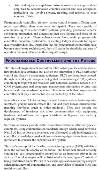 Solved 1-1 DEFINITION Programmable logic controllers, also | Chegg.com