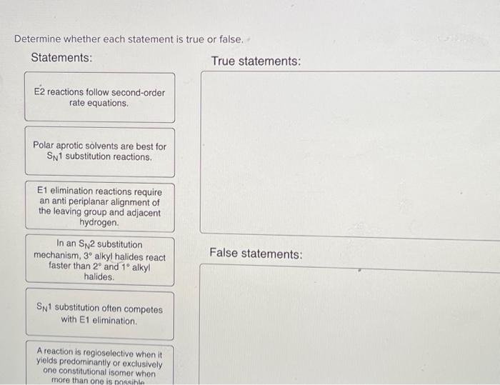 Solved Determine whether each statement is true or false. | Chegg.com