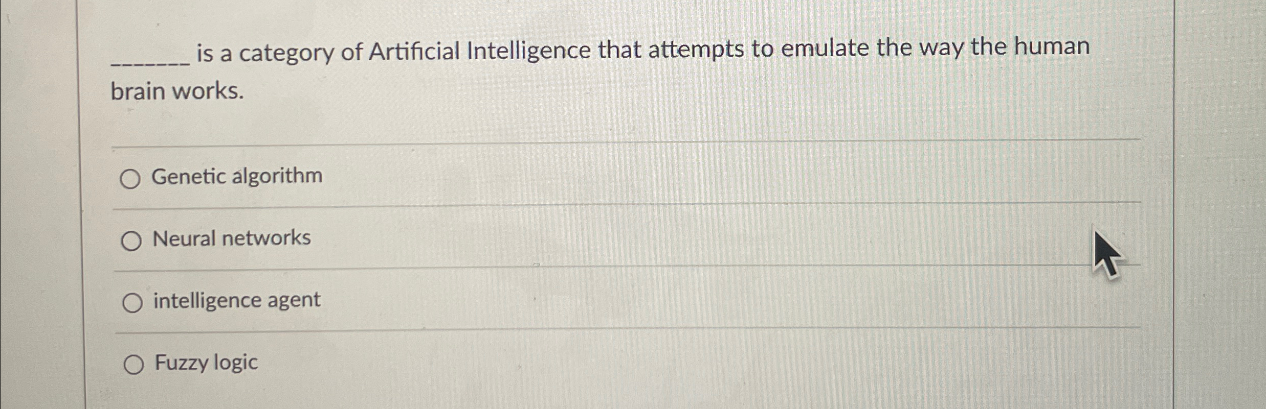 Solved is a category of Artificial Intelligence that | Chegg.com
