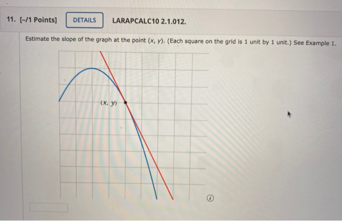 Solved 11. [-/1 Points) DETAILS LARAPCALC10 2.1.012. | Chegg.com