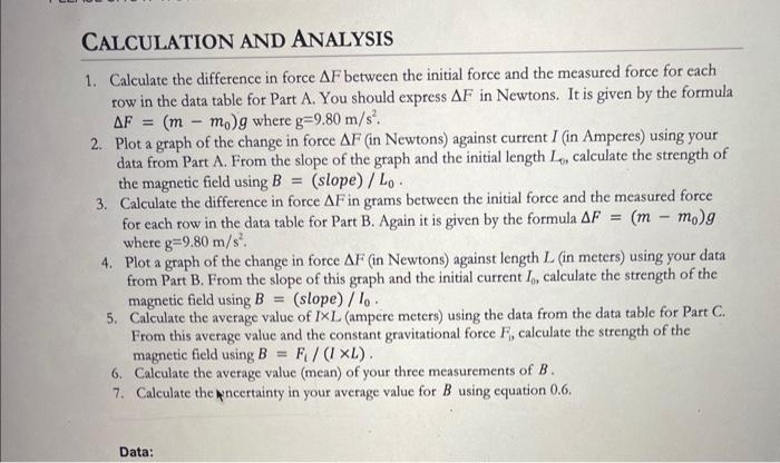 Solved i want the caculation for each table and graph for | Chegg.com