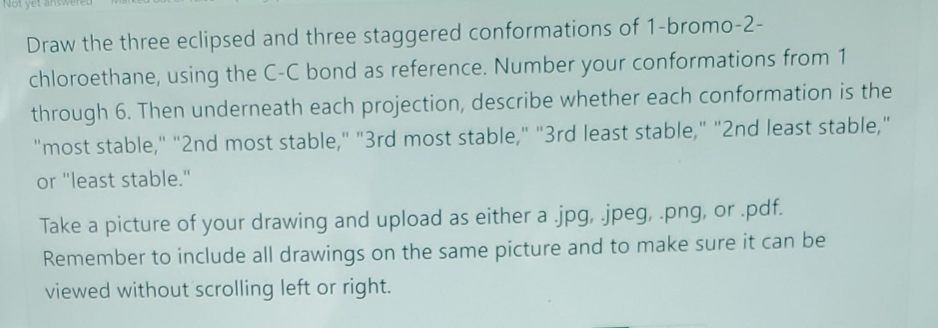 Solved Draw the three eclipsed and three staggered | Chegg.com