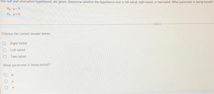 Solved The Null And Alternative Hypotheses Are Given 6648