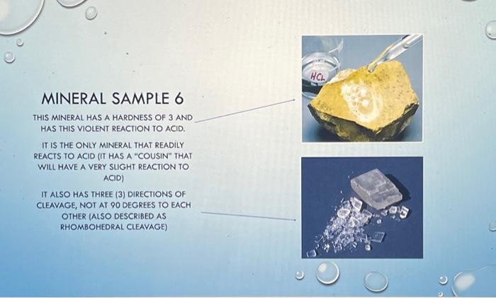Solved 1. Identify the minerals provided.2. Identify the | Chegg.com