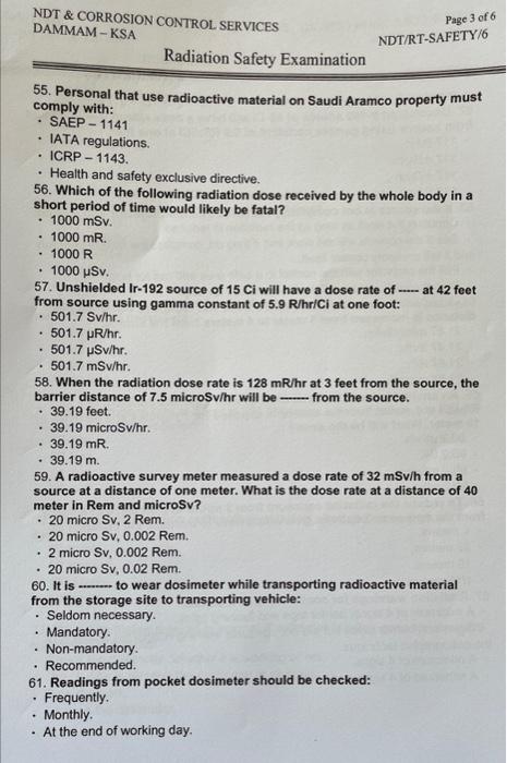 Solved 41. Two units of radiation dose are; - Rem \& Curie. | Chegg.com