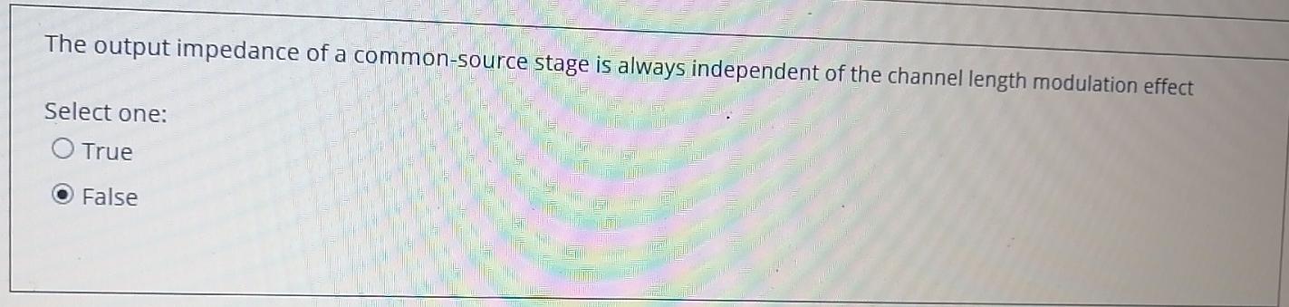 Solved The output impedance of a common-source stage is | Chegg.com