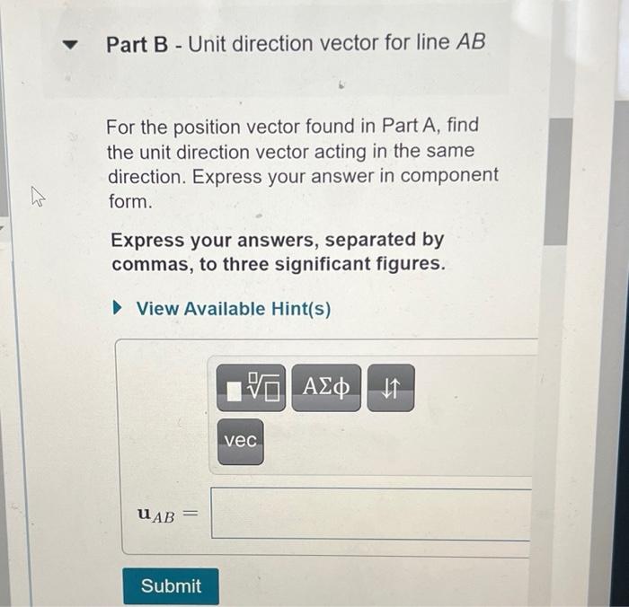 Solved Learning Goal: To find a position vector between two | Chegg.com
