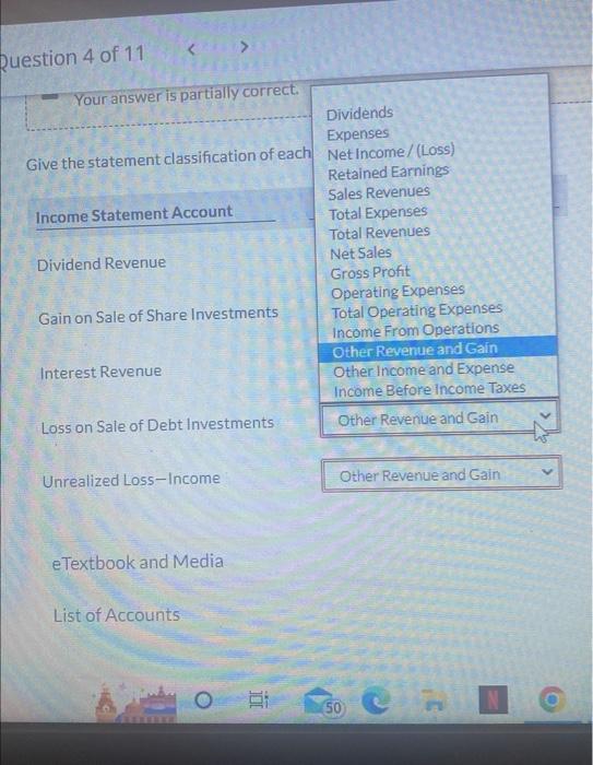 Solved Give the statement classification of each income | Chegg.com