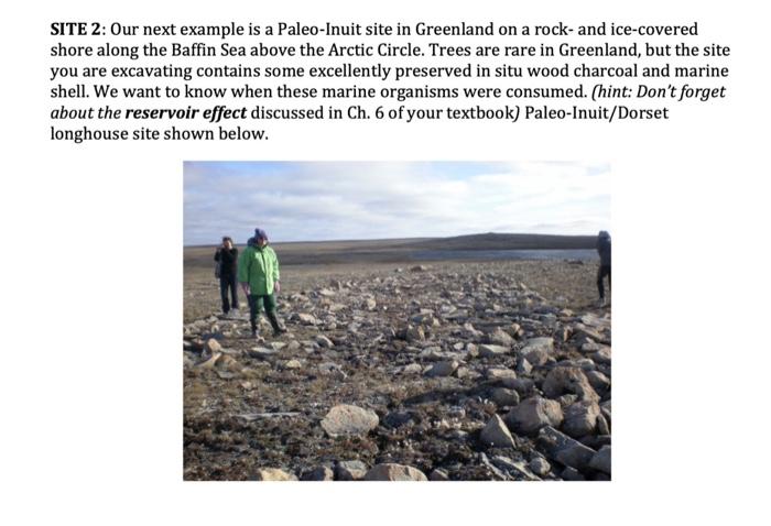 Solved SITE 2: Our next example is a Paleo-Inuit site in | Chegg.com
