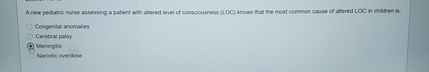 Solved A new pediatric nurse assessing a patient with | Chegg.com