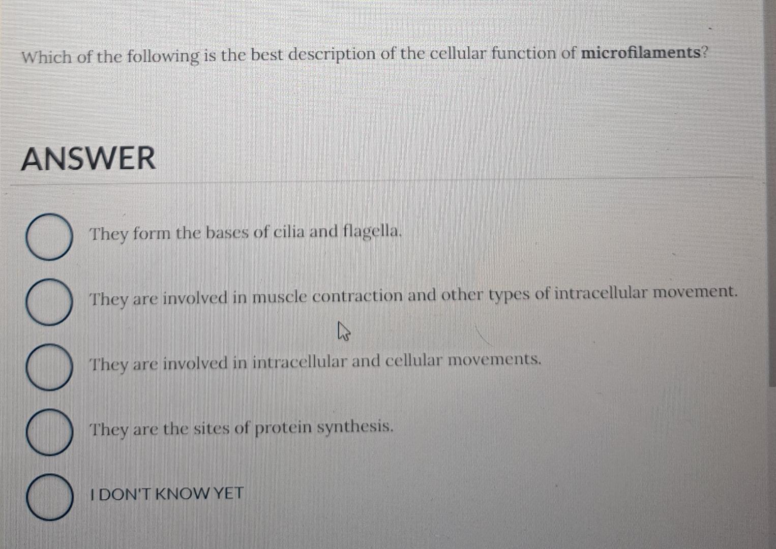 Solved Which of the following is the best description of the | Chegg.com