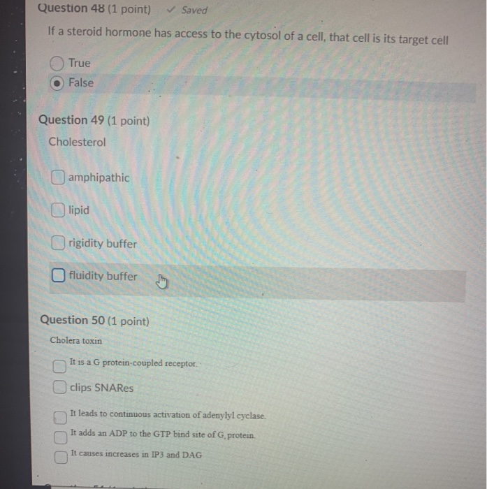 Solved Question 48 (1 point) Saved If a steroid hormone | Chegg.com