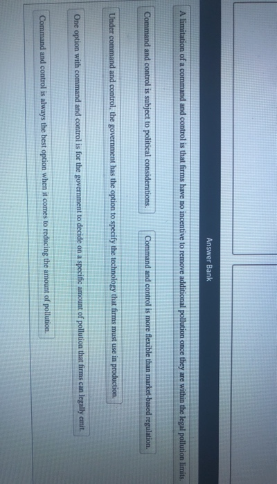 Solved Command and control, sometimes called direct control, | Chegg.com