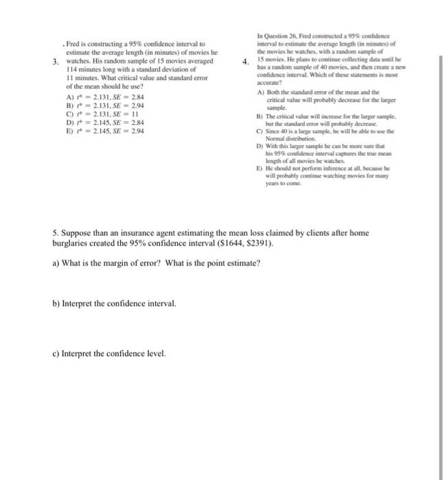 Solved AP Statistics - Practice Problems 1. A city plans to | Chegg.com