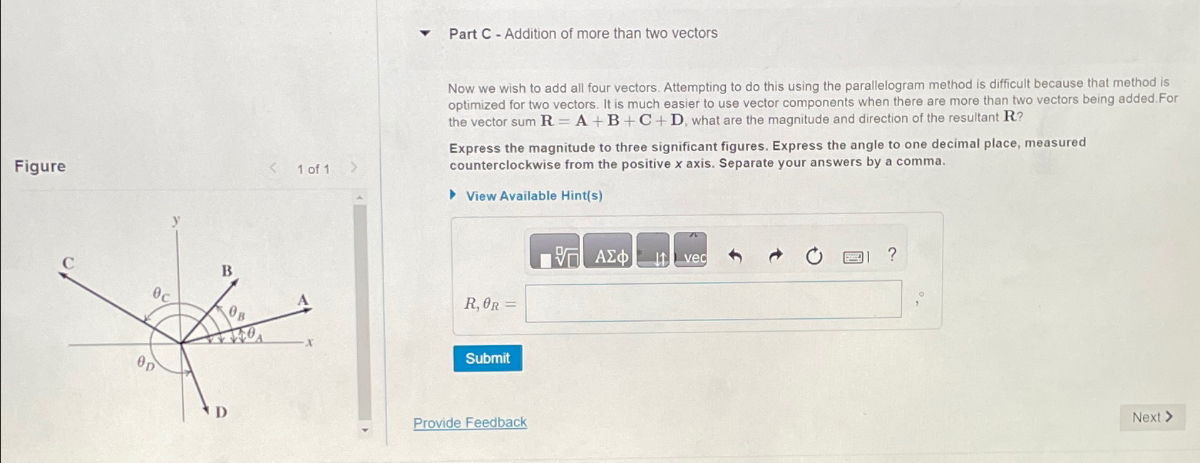 Solved RevLearning Goal:To use geometric and component | Chegg.com