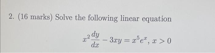 Solved 1. (16 marks) Solve the following separable equation | Chegg.com