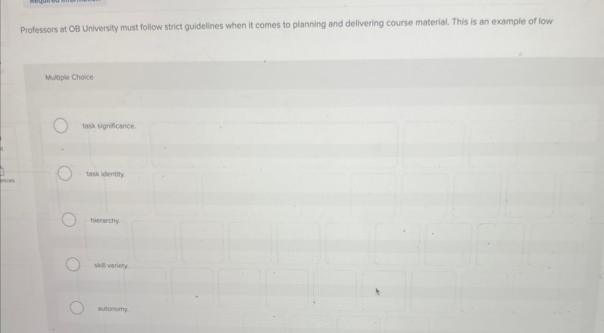Solved Professors at OB ﻿University must follow strict | Chegg.com